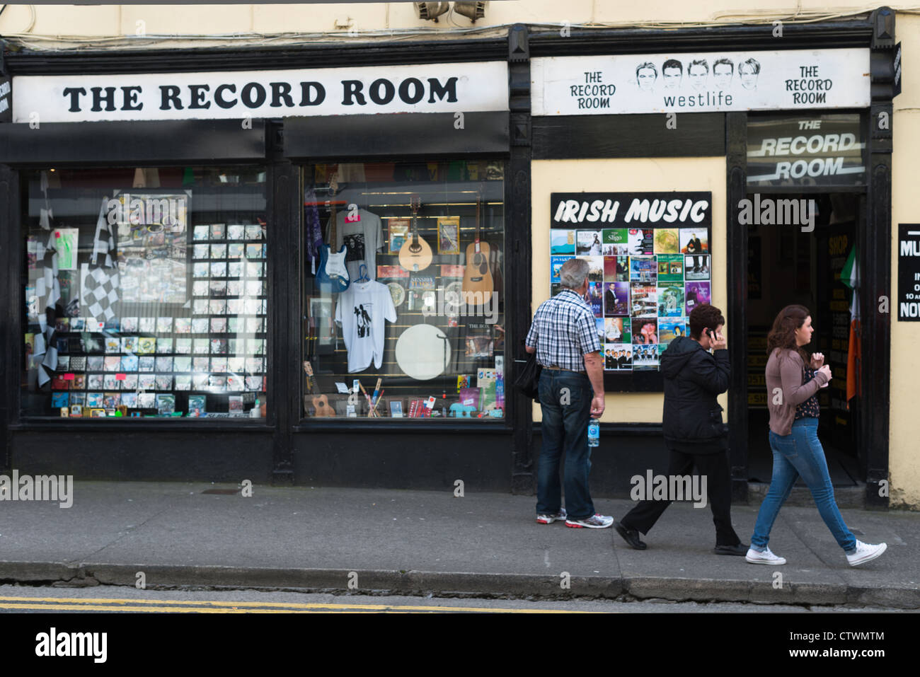 A record shop in Sligo town, County Sligo, Republic of Ireland Stock ...