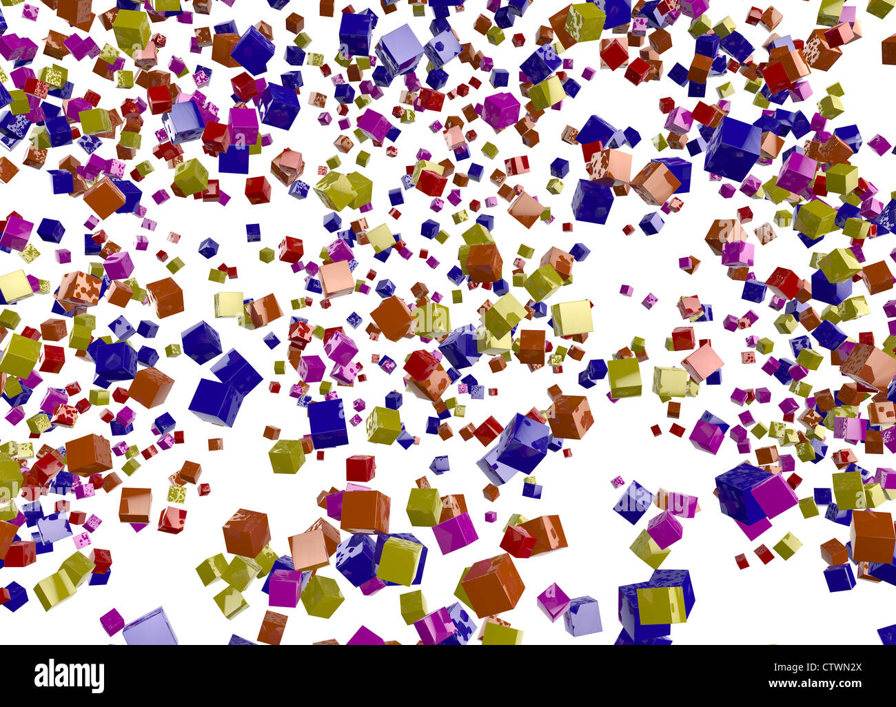 Abstract 3d illustration metal cubes hi-res stock photography and ...