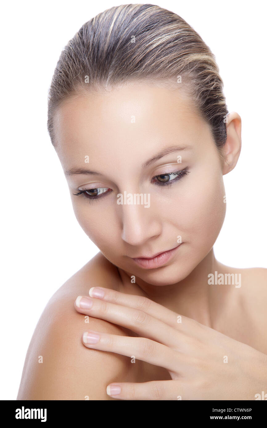 Beautiful woman with perfect skin Stock Photo - Alamy