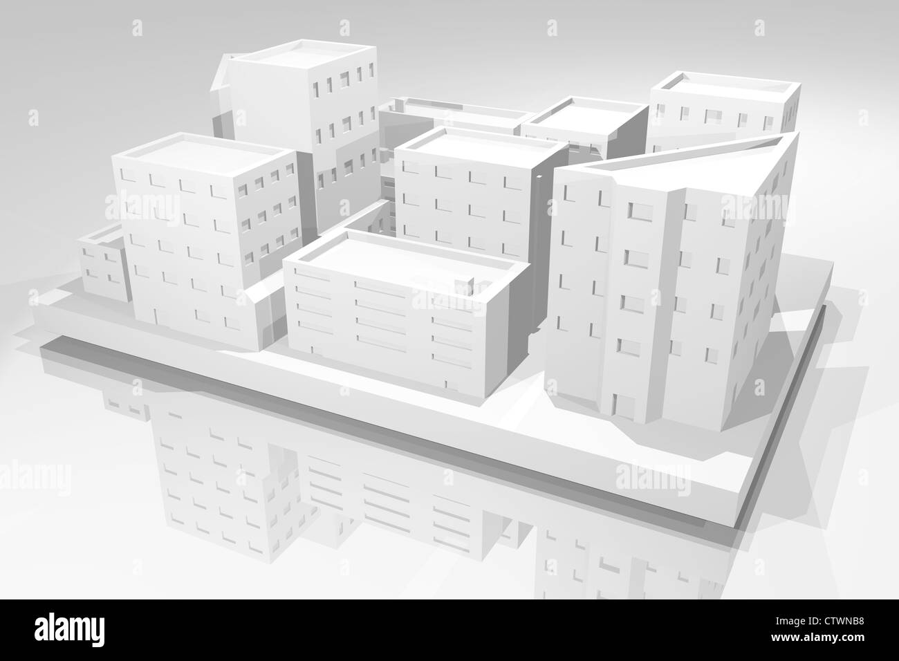 City project scale model. 3D render Stock Photo - Alamy