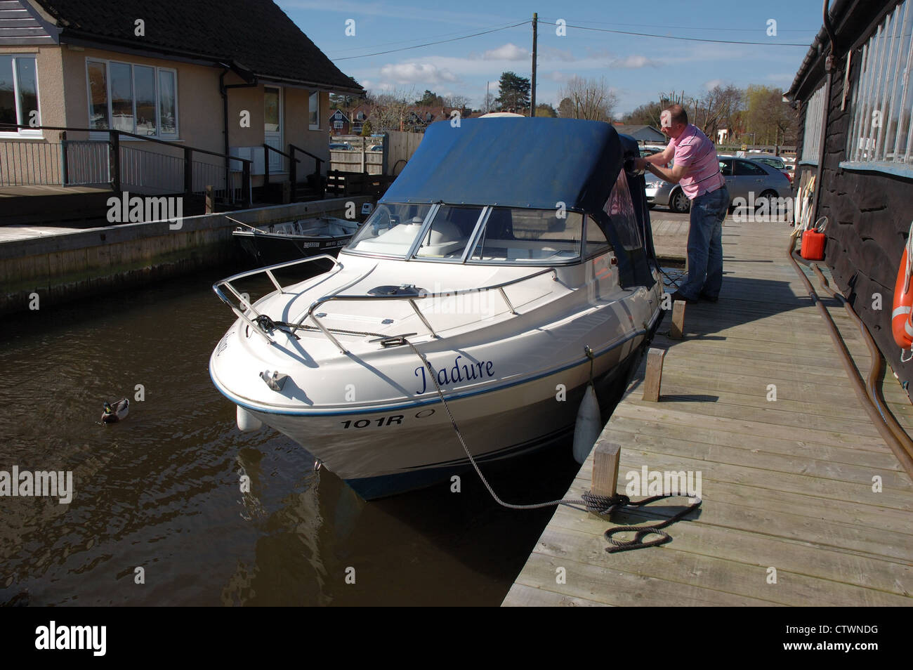 Motor boat Quicksilver Flamingo 620 J'adure on the Norfolk Broads ...