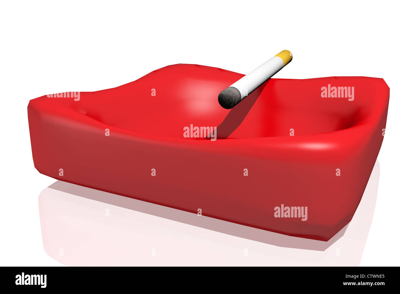 Cigar lighter and ashtray. 3D render illustration Stock Photo - Alamy