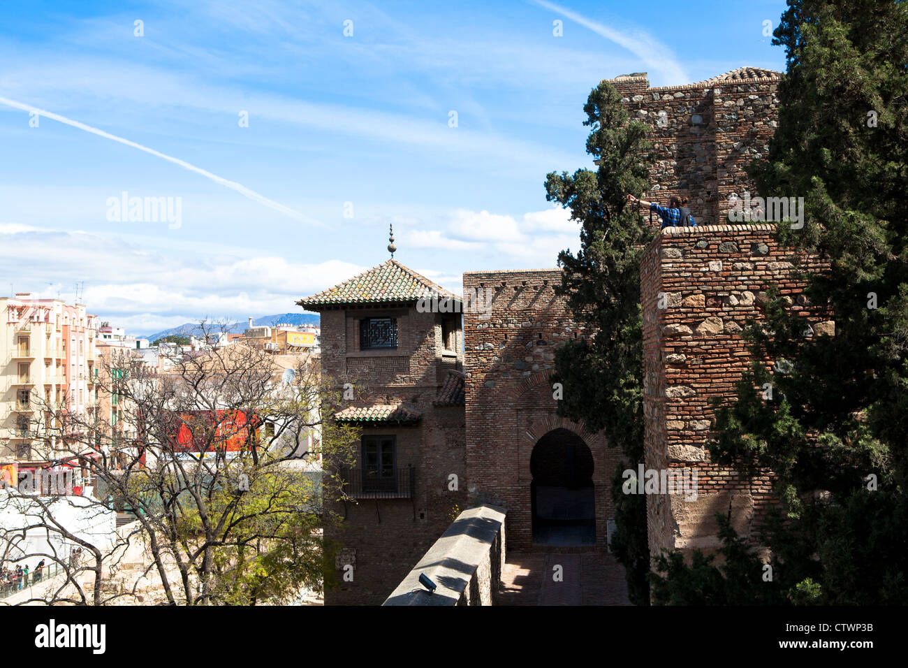 View from La Alcazaba fortress Malaga Spain Stock Photo - Alamy
