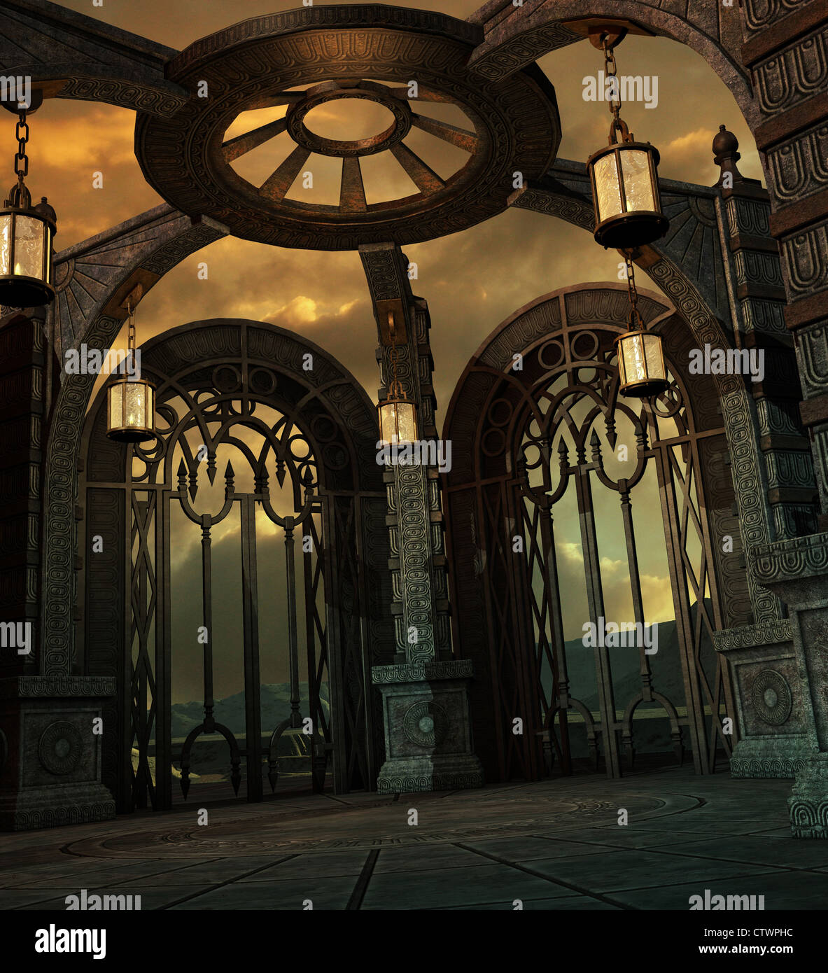 A mysterious place in fantasy-art style Stock Photo - Alamy