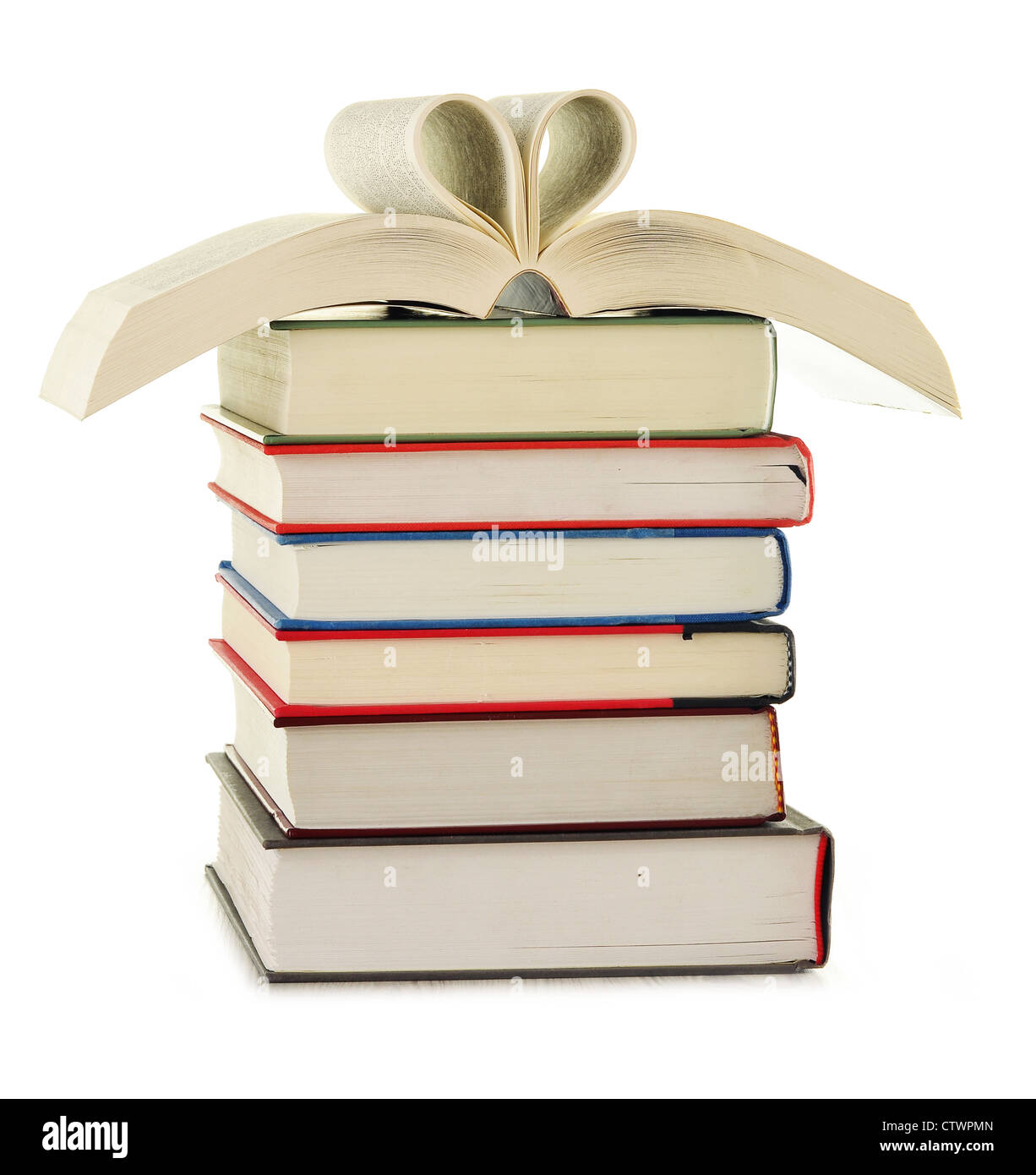 Composition with stack of books Stock Photo - Alamy