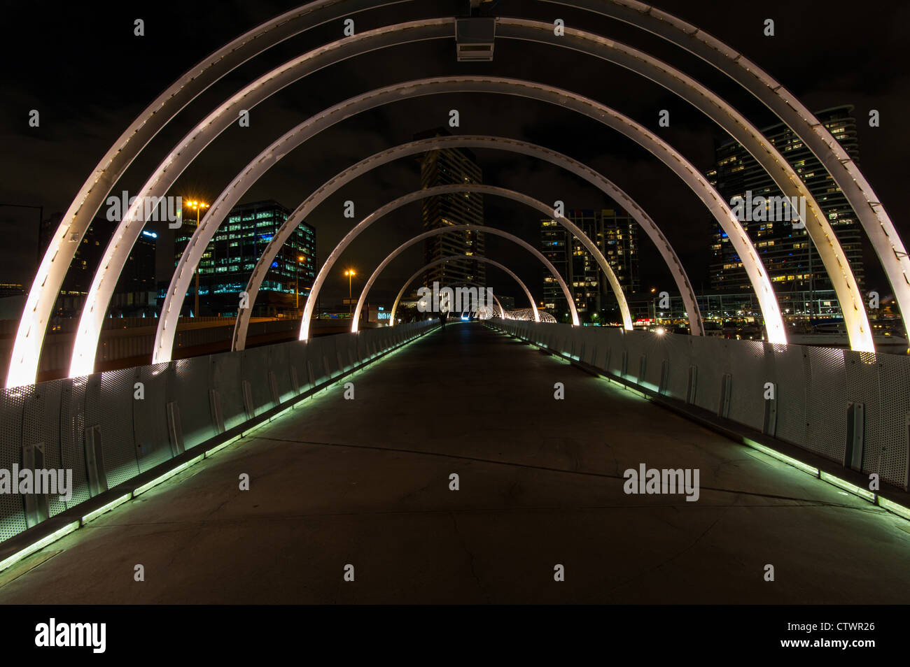 Web Bridge is located in the Melbourne docklands precinct Stock Photo ...