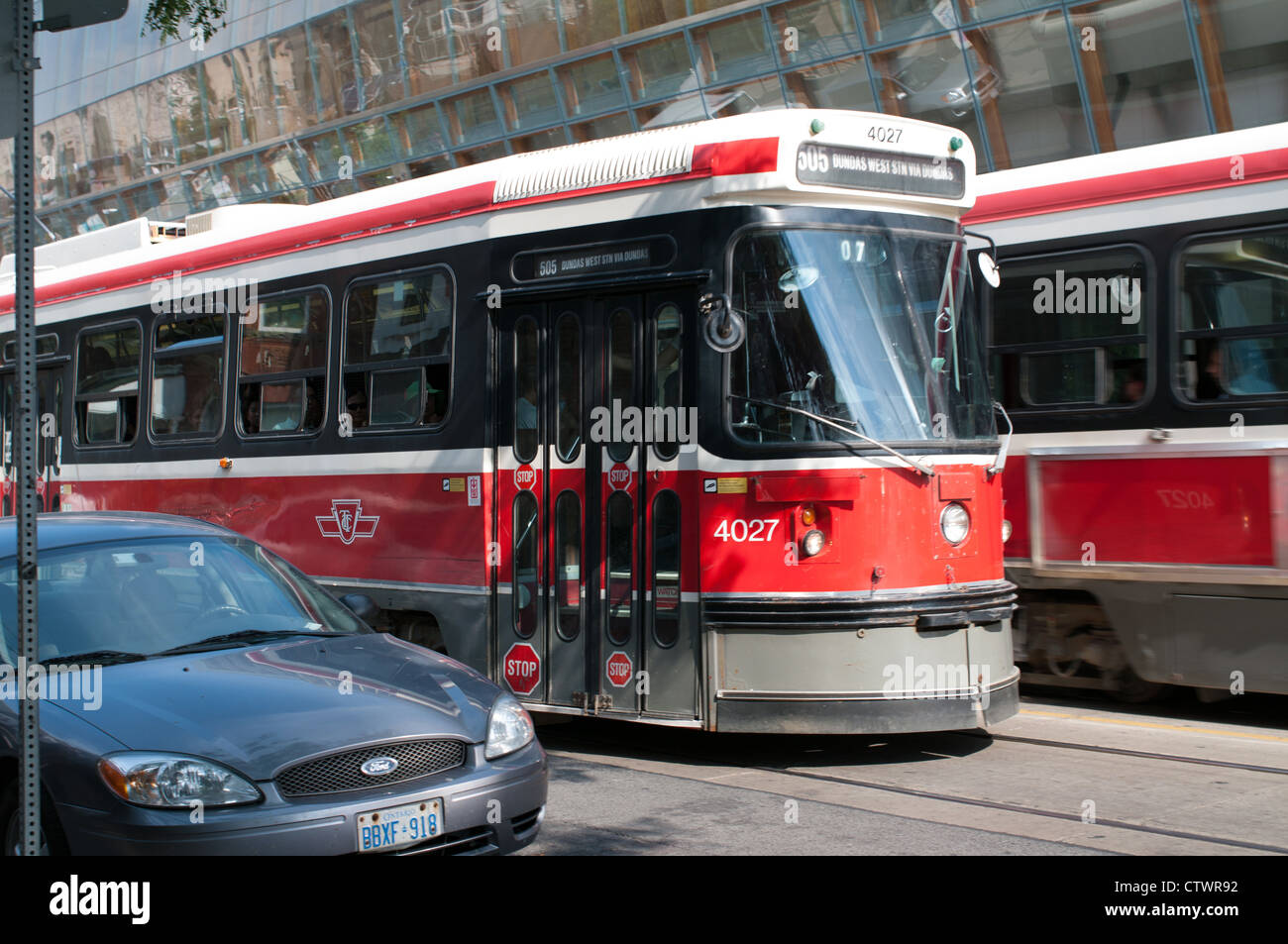 Electric tramway, downtown Toronto, Canada Stock Photo - Alamy