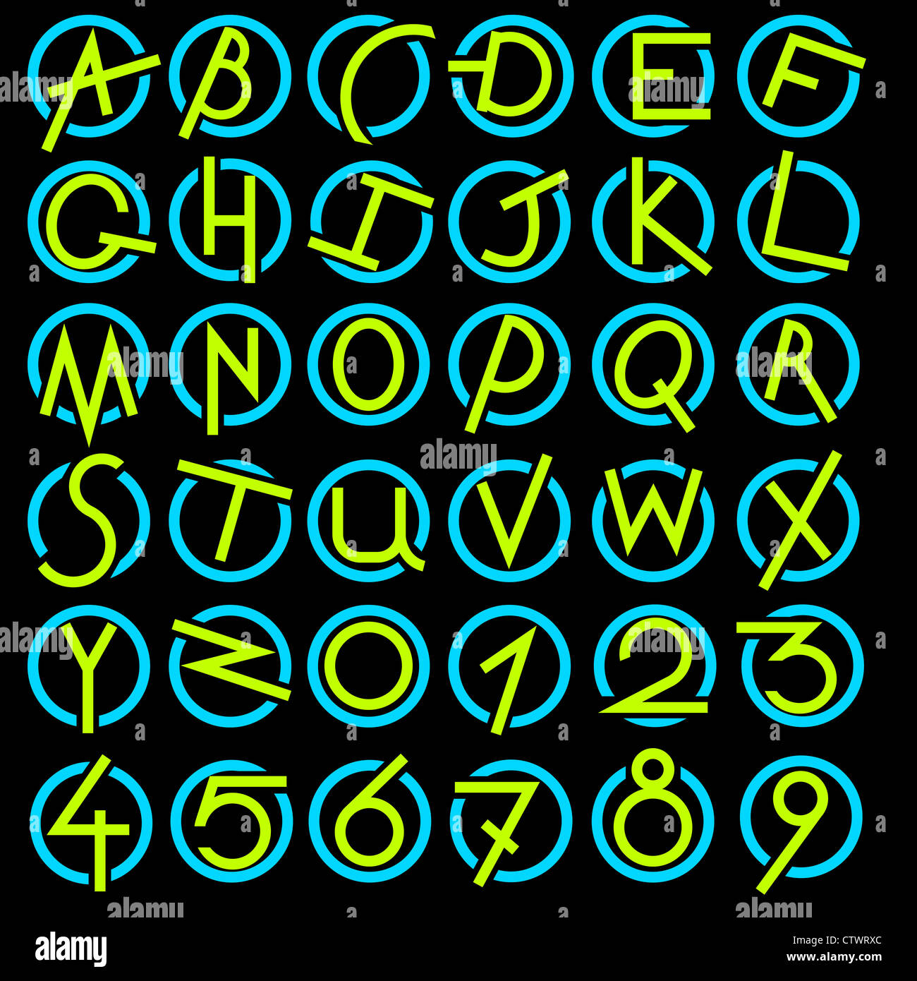 Decorative alphabet vector set Stock Photo - Alamy