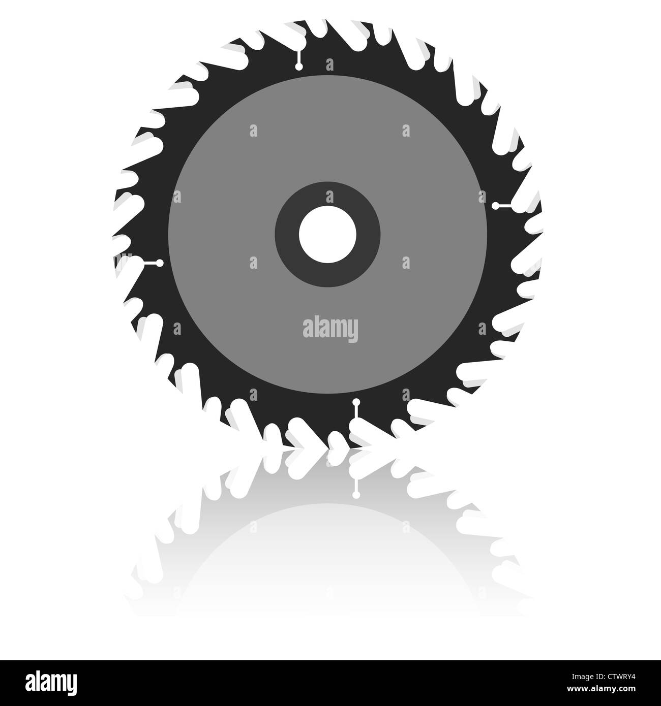Circular saw blade on a white background. Vector illustration Stock ...