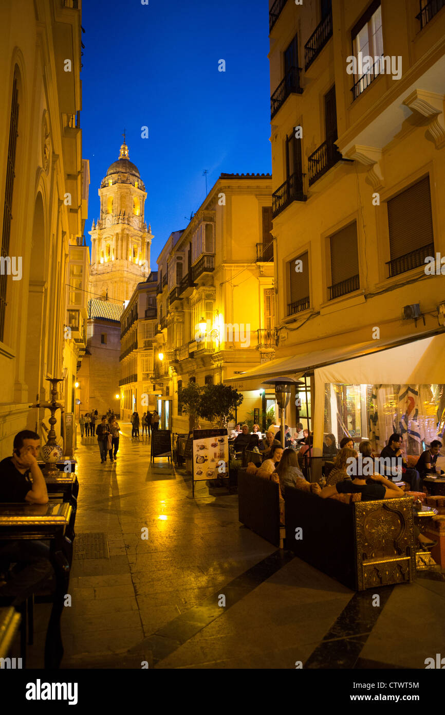 Nightlife Malaga Spain Stock Photo - Alamy
