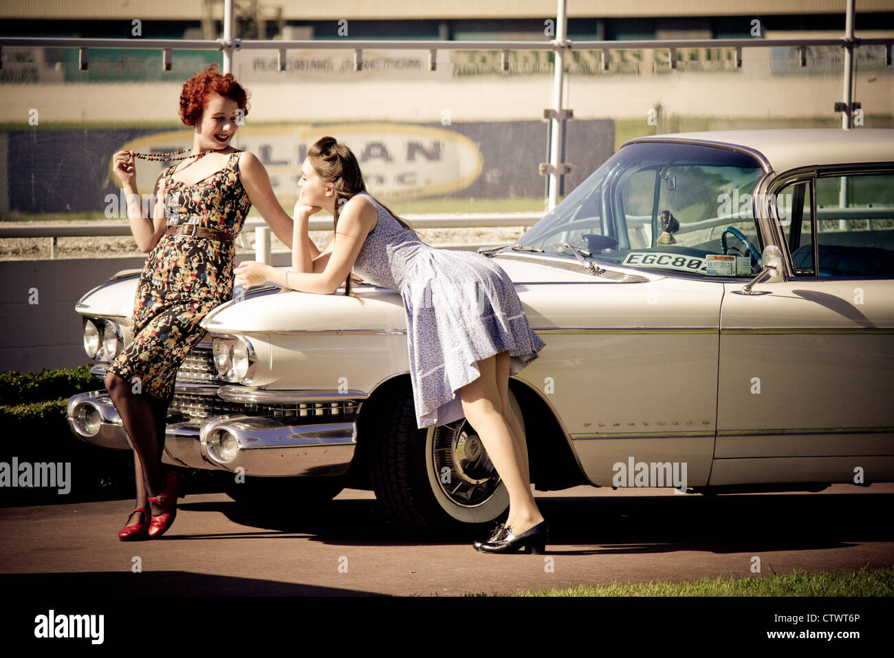 Girls And Classic Cars