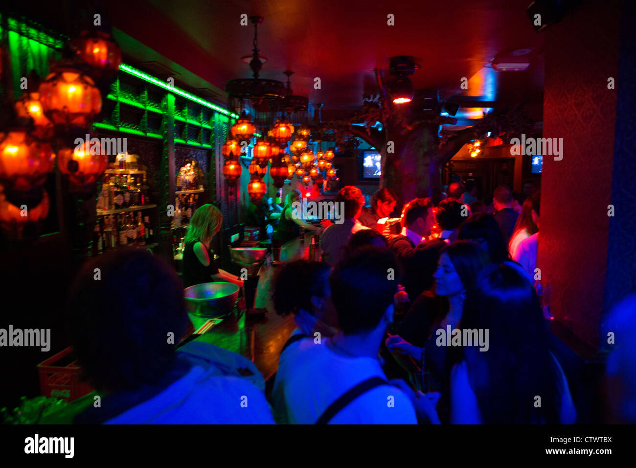 Nightlife Malaga Spain Stock Photo - Alamy