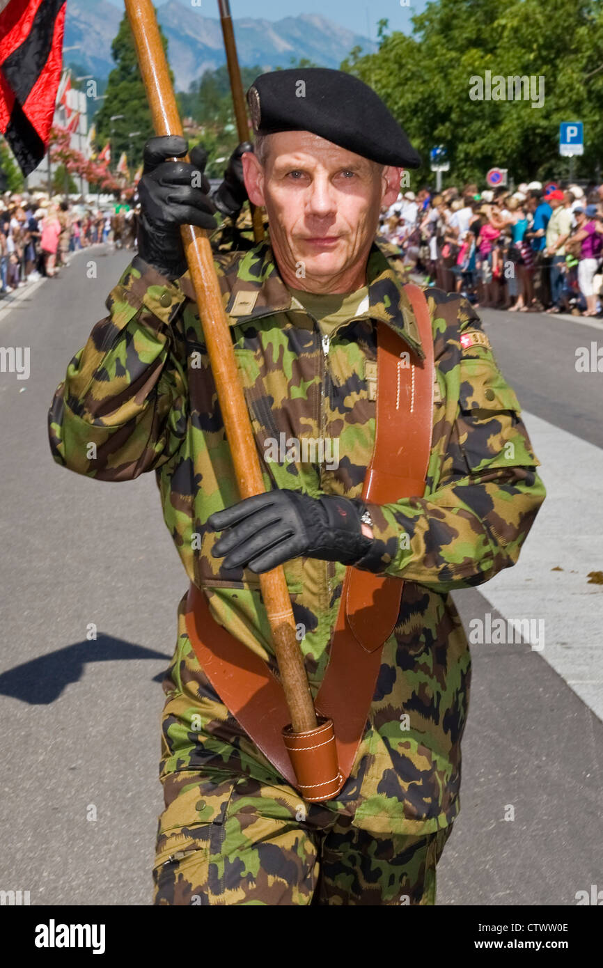 Switzerland, Canton Bern, Interlaken, festival in the 1st of August ...