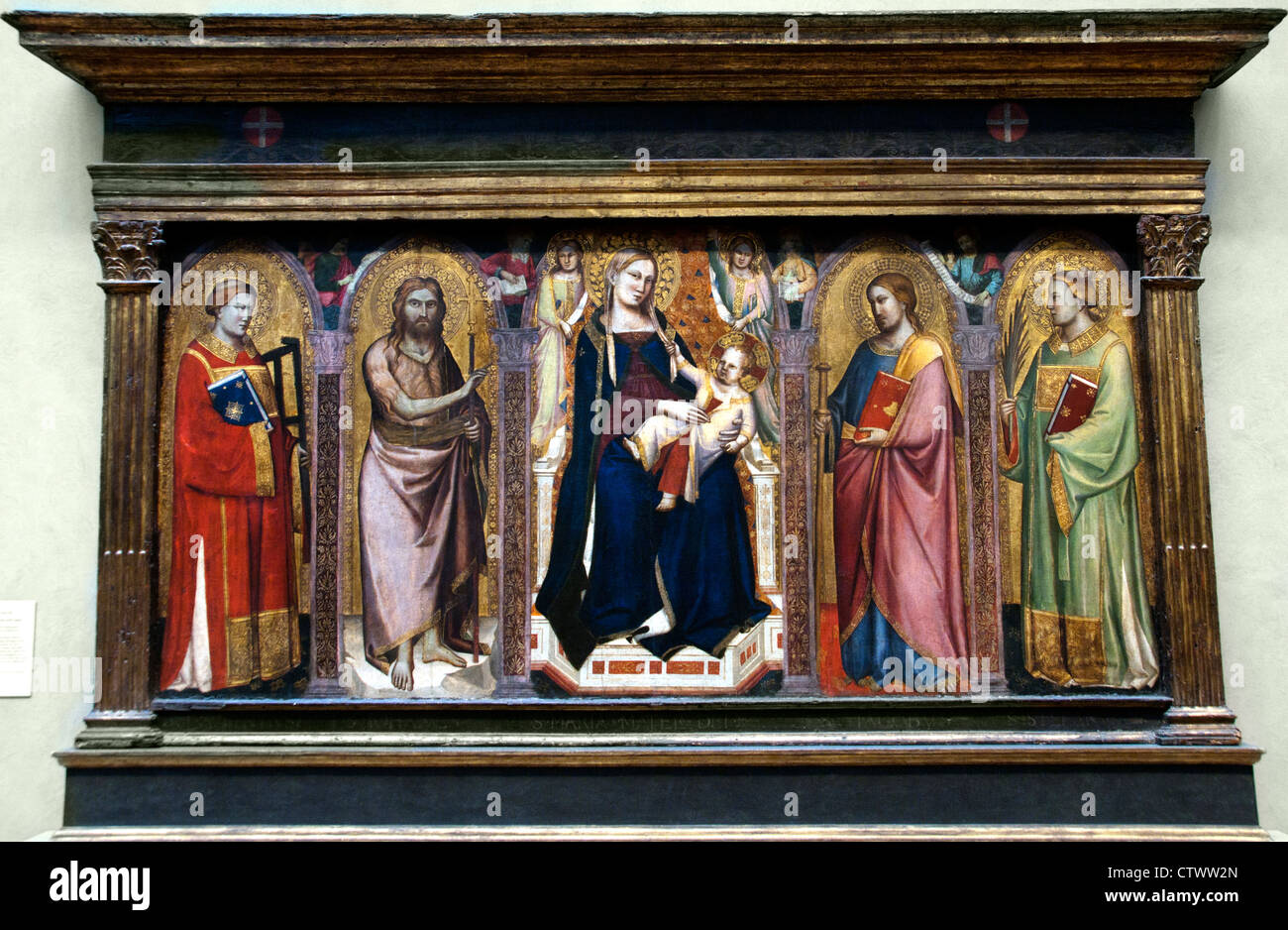 Madonna and Child Enthroned with Saints 1340 Taddeo Gaddi 1290 – 1366 Florence medieval Italian ...