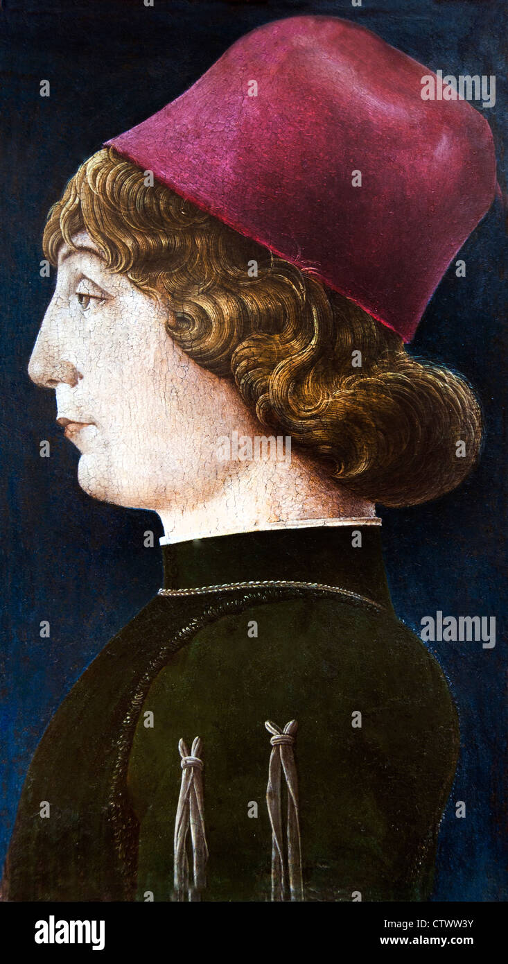 Portrait of a young man 1470 Cosmê Tura, Il Cosmè, Cosimo Tura, Italian ...