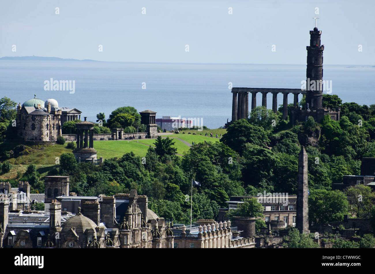 Calton Hill from Edinburgh Castle, Scotland Stock Photo - Alamy