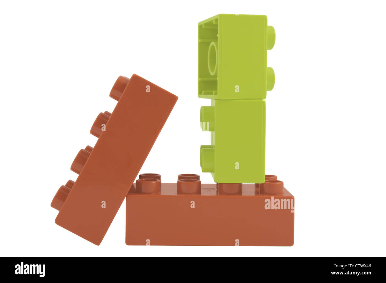Plastic toy blocks construction Cut Out Stock Images & Pictures - Alamy