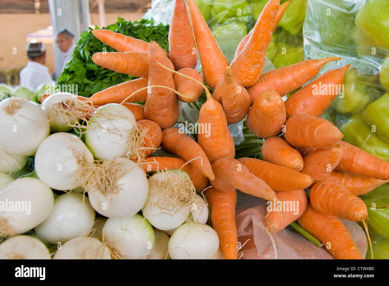 Uzbekistan, Margilan, Traditional market, Vegetable Stock Photo - Alamy