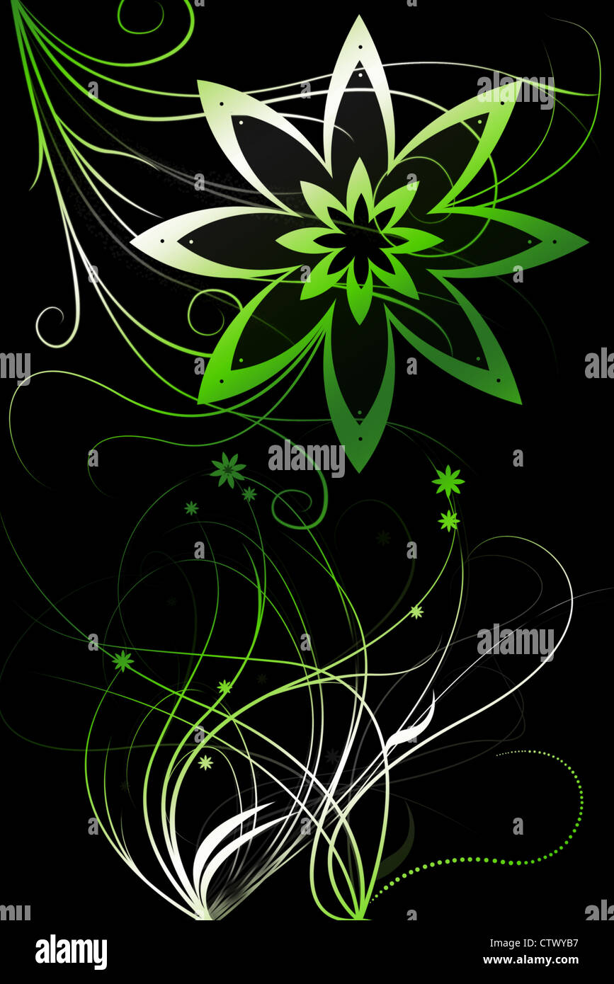 Beautiful illustrated flower background design with gradient Stock ...