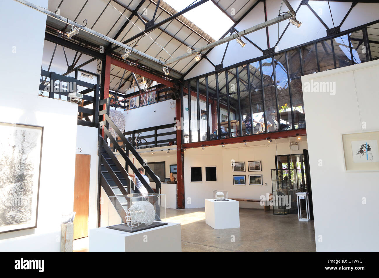 The trendy art gallery in the Stour Space, on Roach Road, in Hackney ...