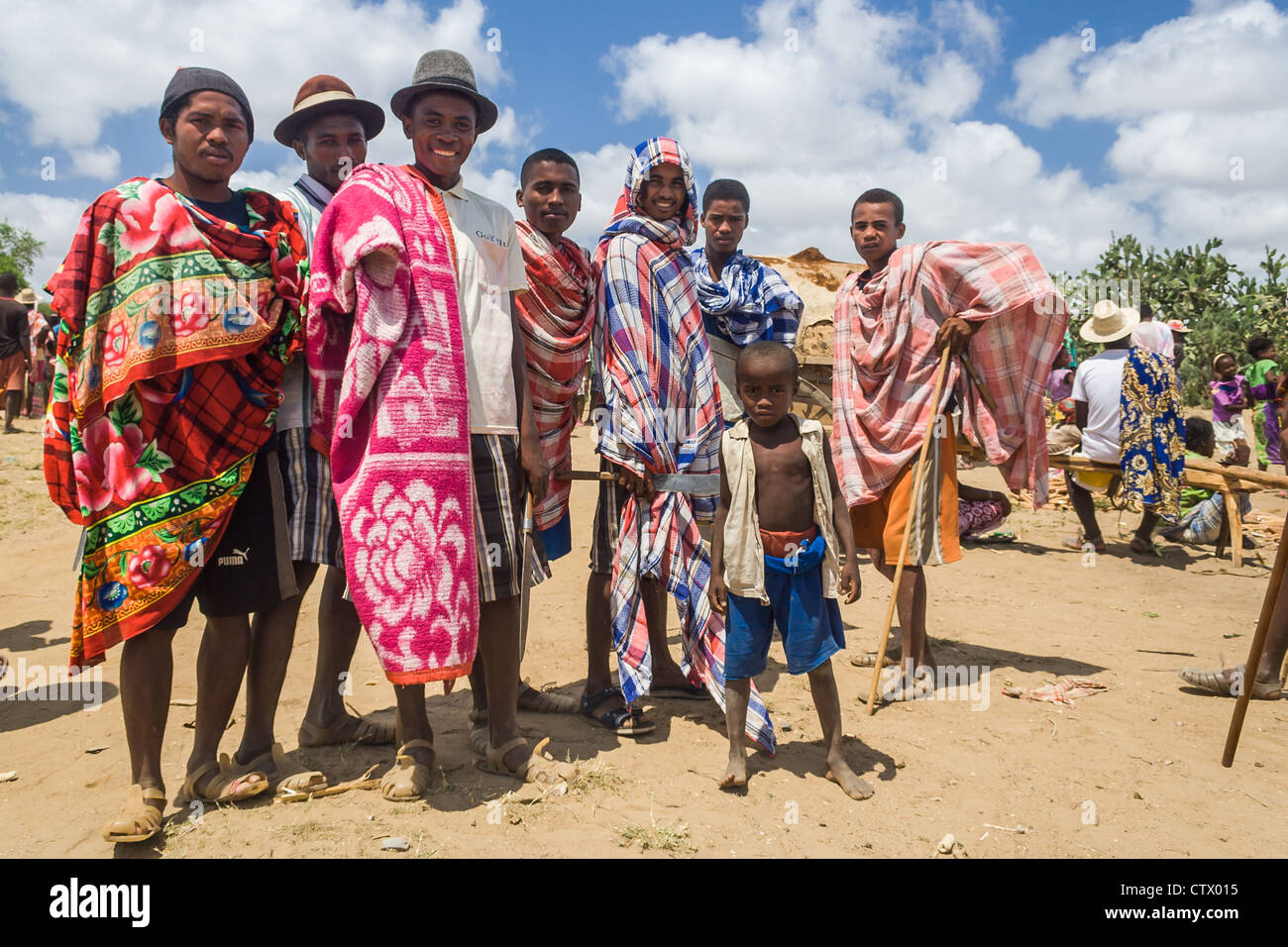 Group of Malagasy mens of ethnic Antandroy Stock Photo - Alamy