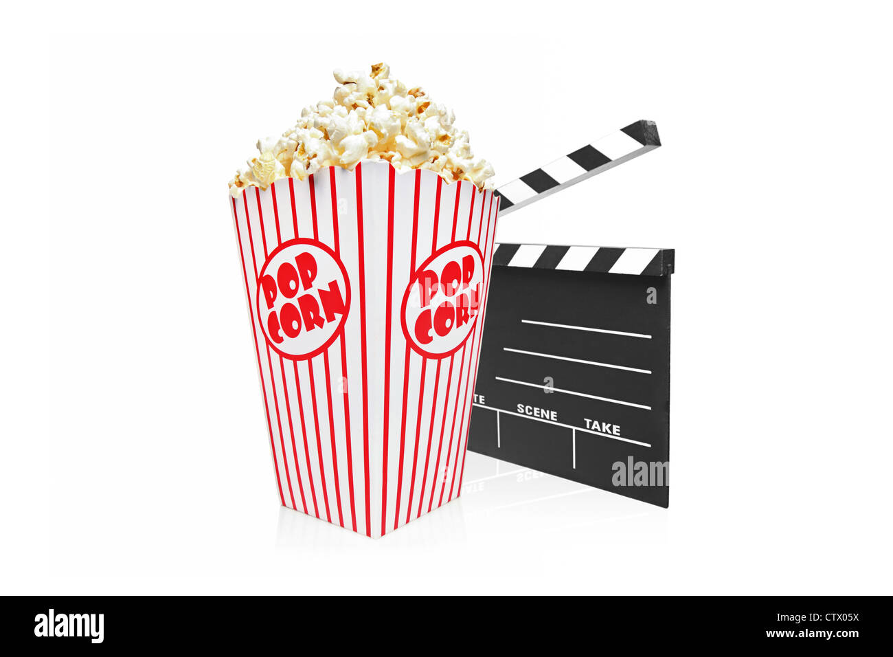 Movie clapboard and popcorn hi-res stock photography and images - Alamy