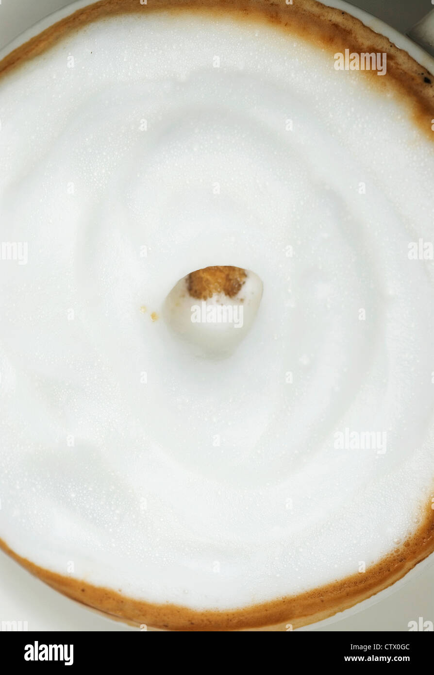 A close up of cappuccino foam Stock Photo - Alamy