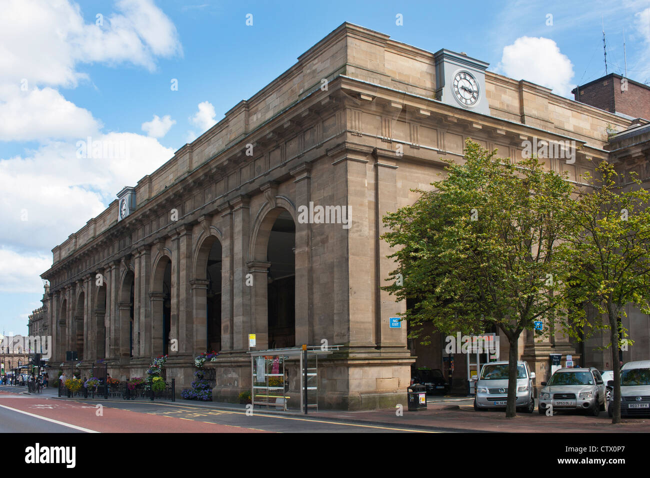 NEWCASTLE, UK - AUGUST 02, 2012: Exterior view of Newcastle Railway ...