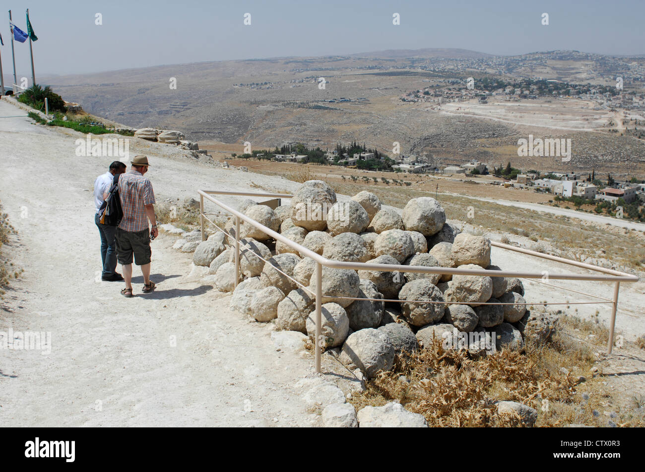 Ballista stones Herodium (Herodion Stock Photo - Alamy