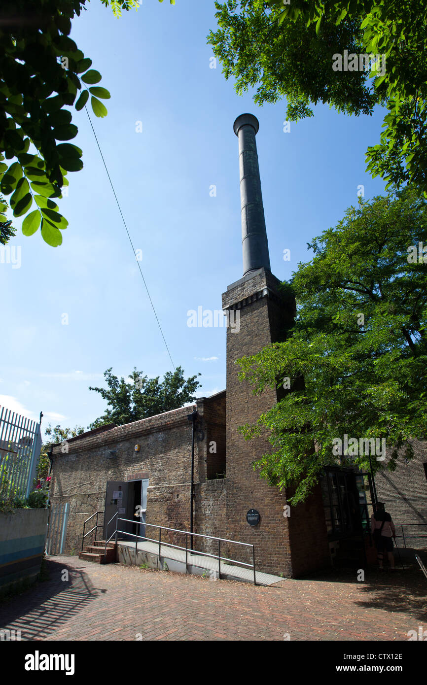 Chimney Stack at the Brunel Museum, Railway Avenue Rotherhithe, London ...