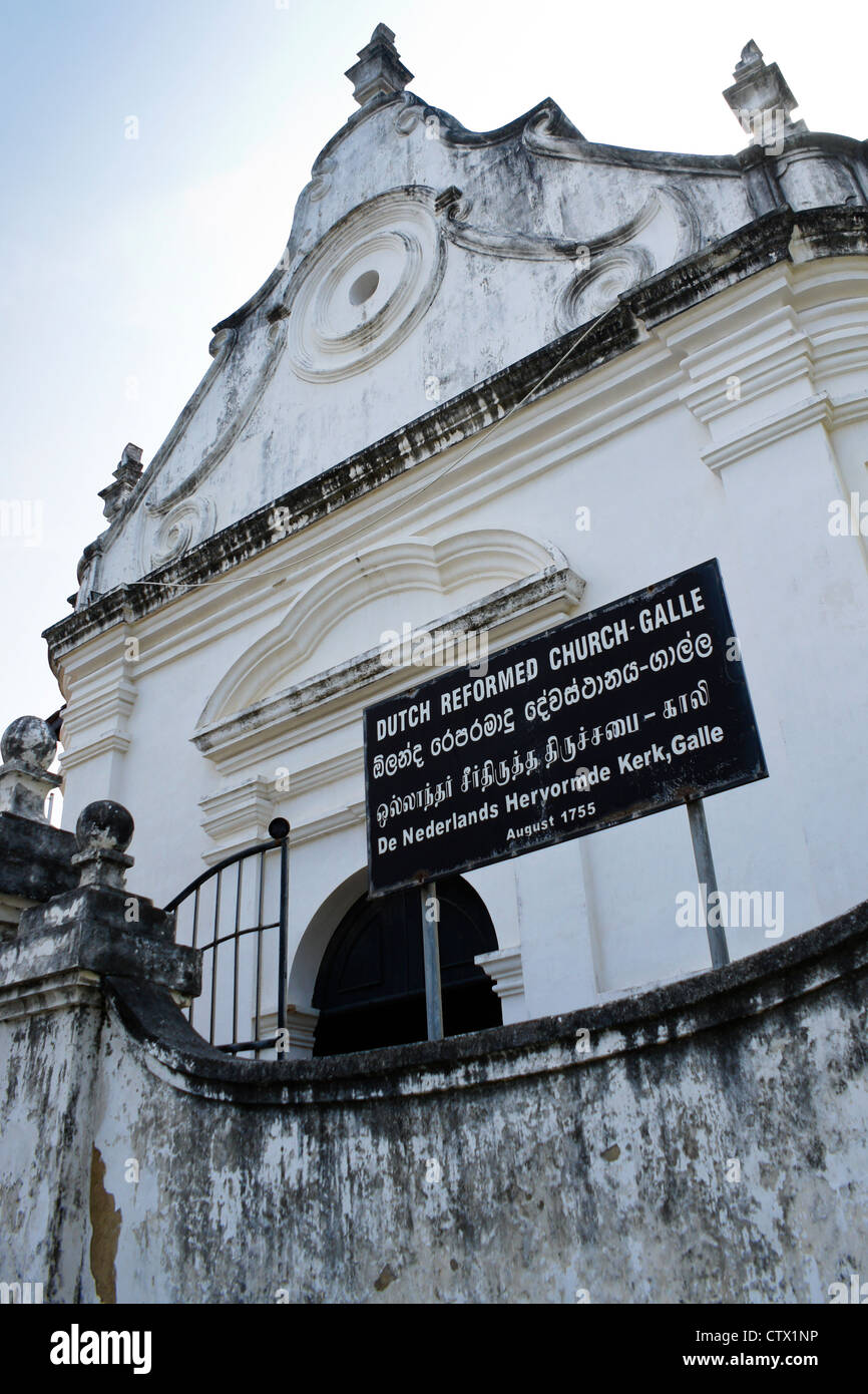 Dutch Reformed Church within historic Galle Fort, Galle, Sri Lanka ...
