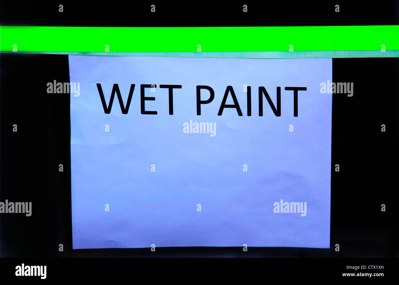 wet paint sign Stock Photo - Alamy