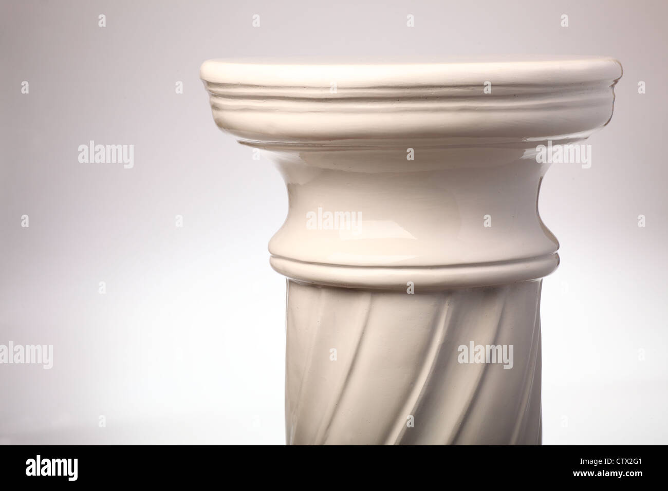 Single greek column isolated on white Stock Photo - Alamy