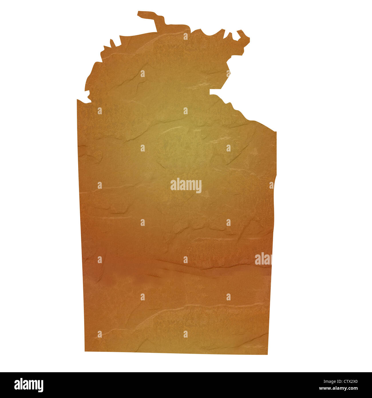 Northern Territory Australia map with brown rock or stone texture ...