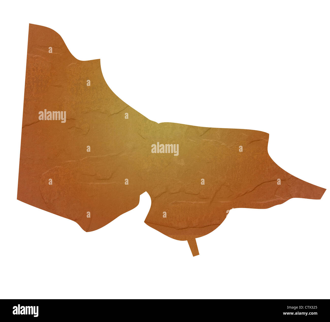Victoria Australia map with brown rock or stone texture, isolated on ...