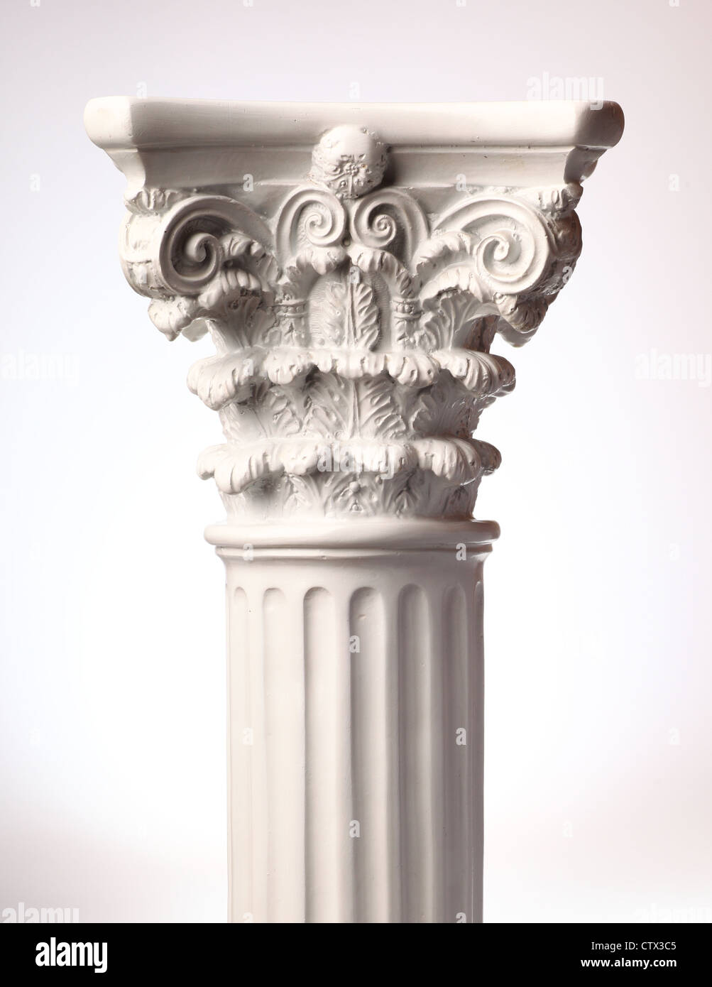 Single greek column isolated on white Stock Photo - Alamy