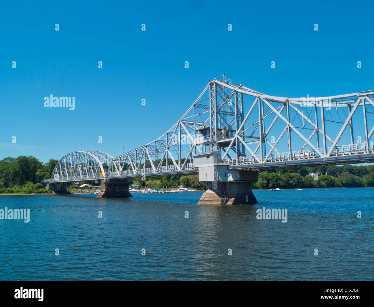 swing bridge in East Haddam CT Stock Photo - Alamy