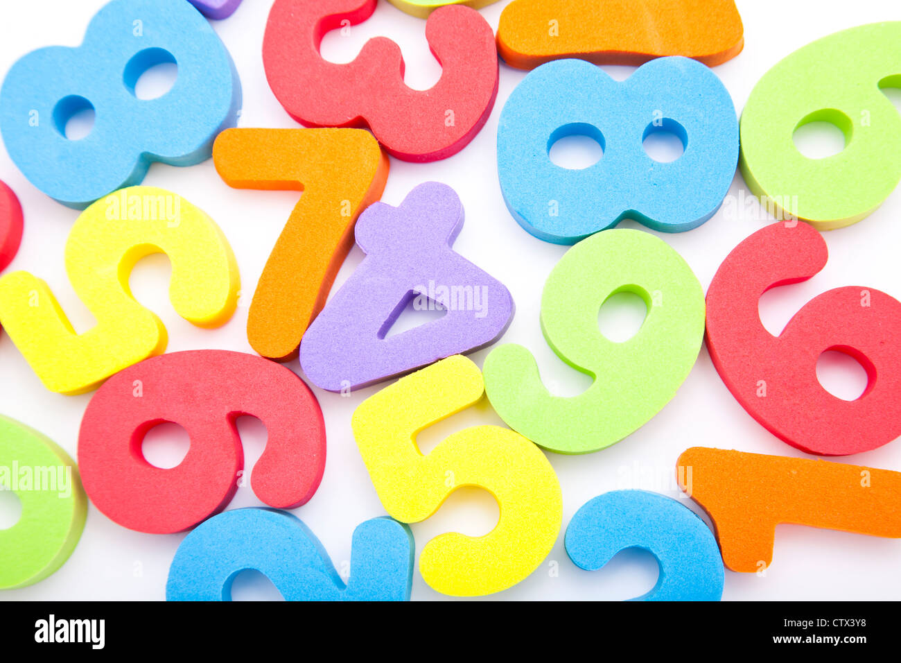Toy numbers background Stock Photo - Alamy