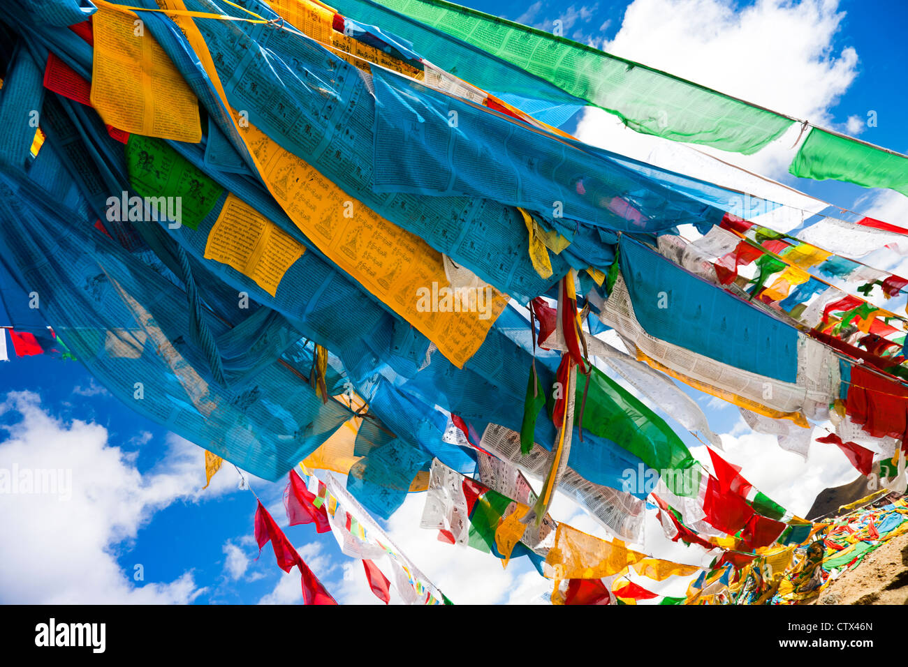 Tibet prayer flags Stock Photo - Alamy