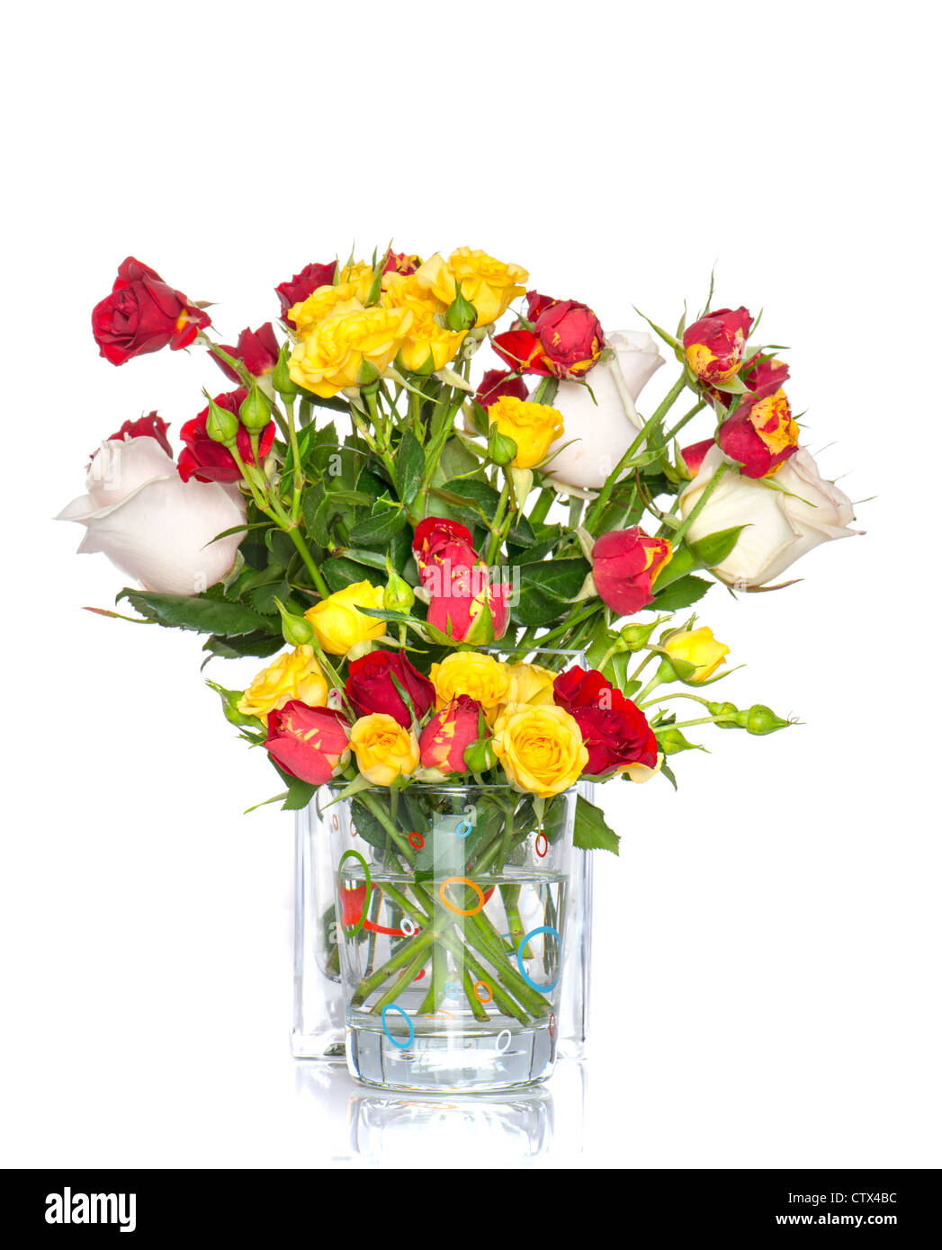 Arrangement bouquet bunch roses Cut Out Stock Images & Pictures - Alamy