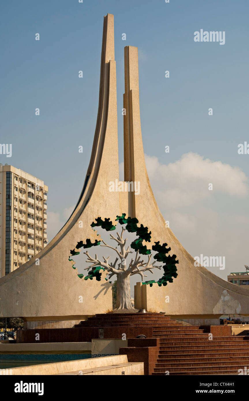 Tree Monument at Rolla square in the city centre of Sharjah, United ...