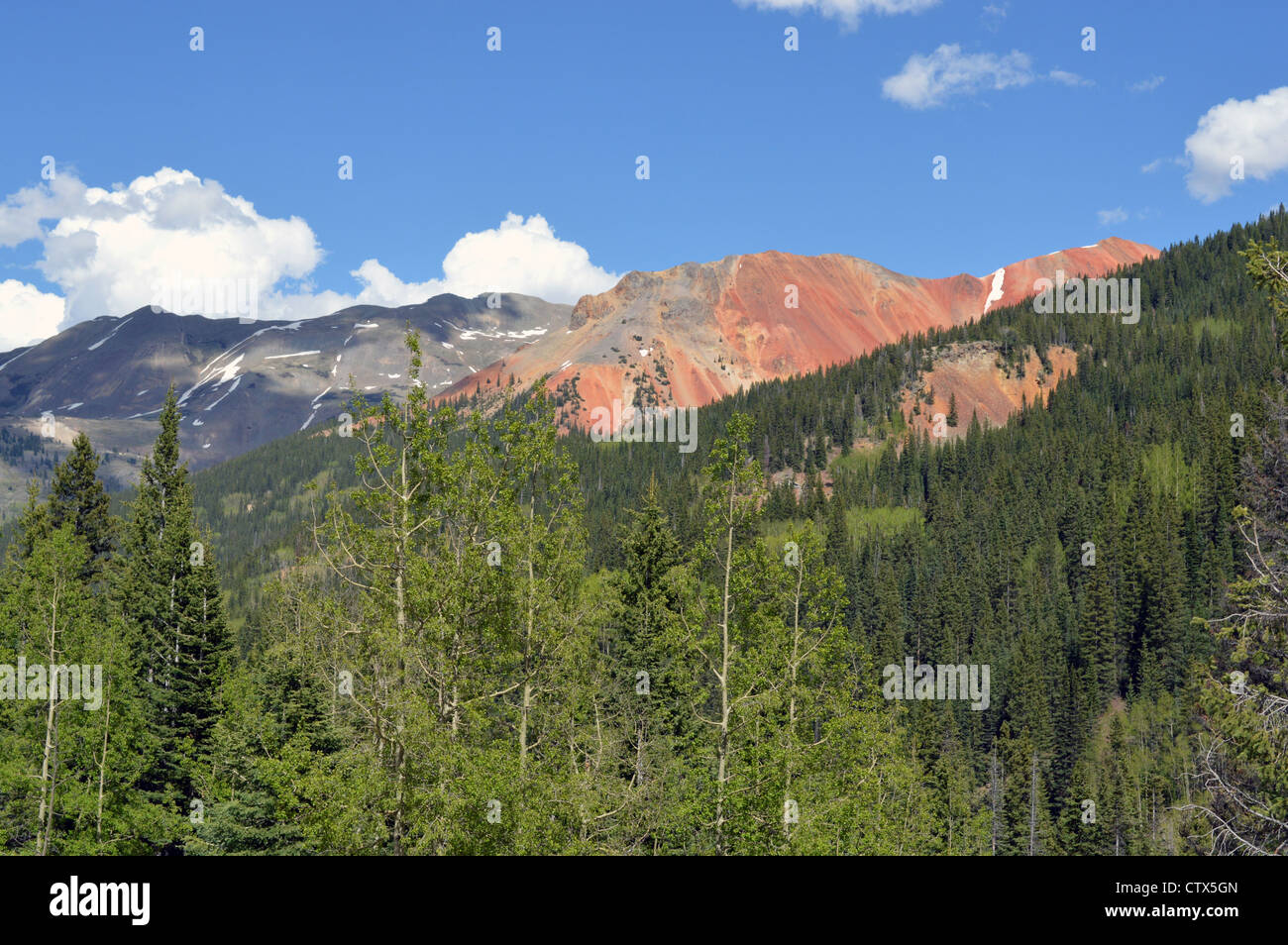 Red Mountain near Ouray, in Colorado, USA Stock Photo - Alamy