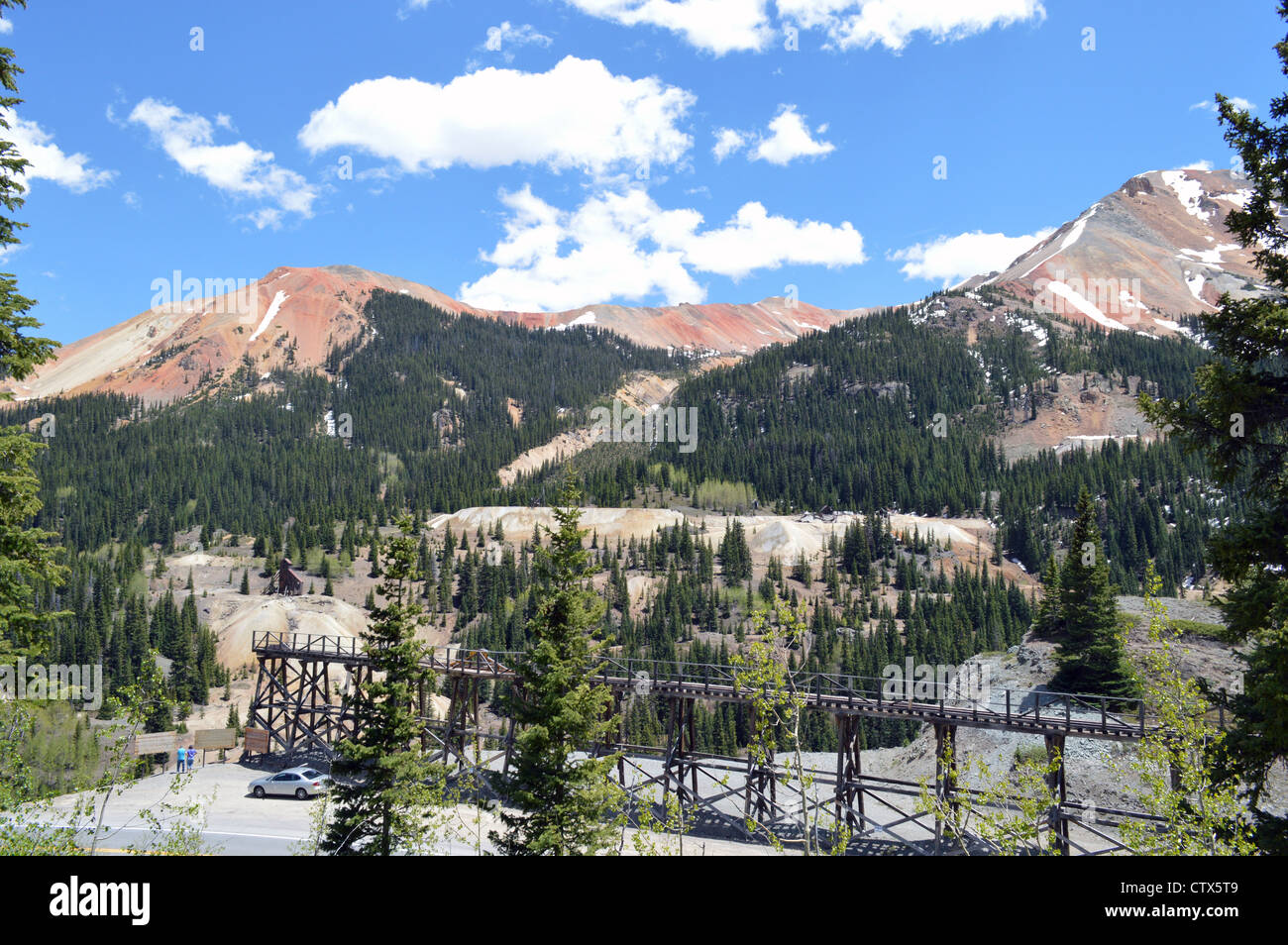Red Mountain on the Million Dollar Highway between Ouray and Silverton ...