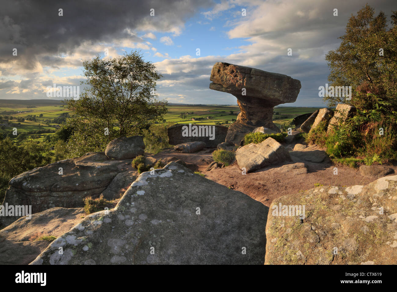 The Druid's Writing Desk at Brimham Rocks near Summerbridge in ...
