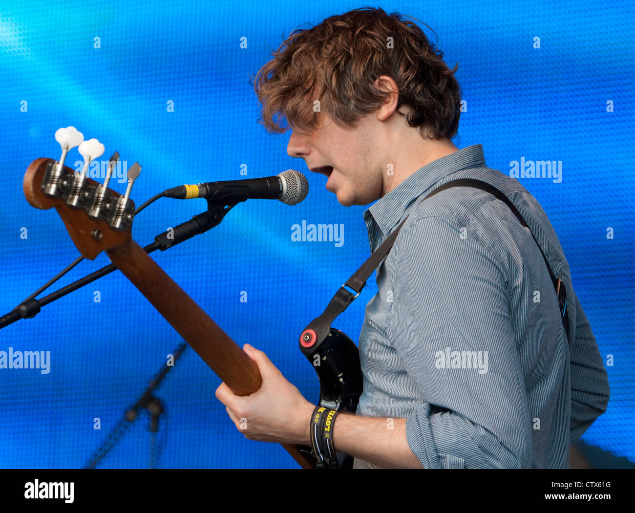 Chew Lips on stage at Lovebox festival, Victoria Park, London June 2012 ...