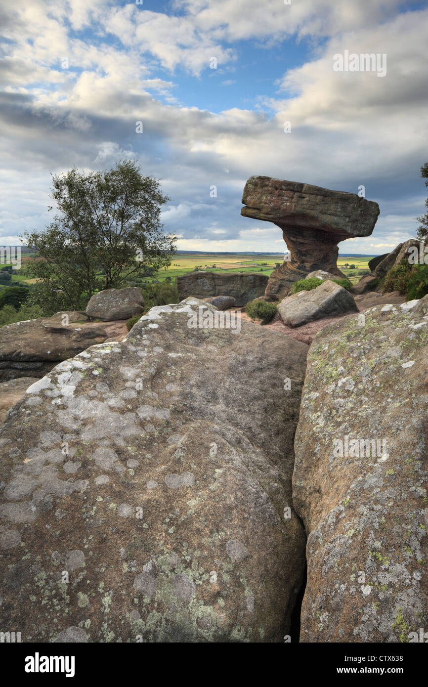 The Druid's Writing Desk at Brimham Rocks near Summerbridge in ...