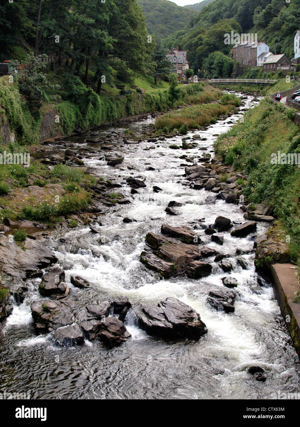 Lynmouth river lyn devon hi-res stock photography and images - Alamy