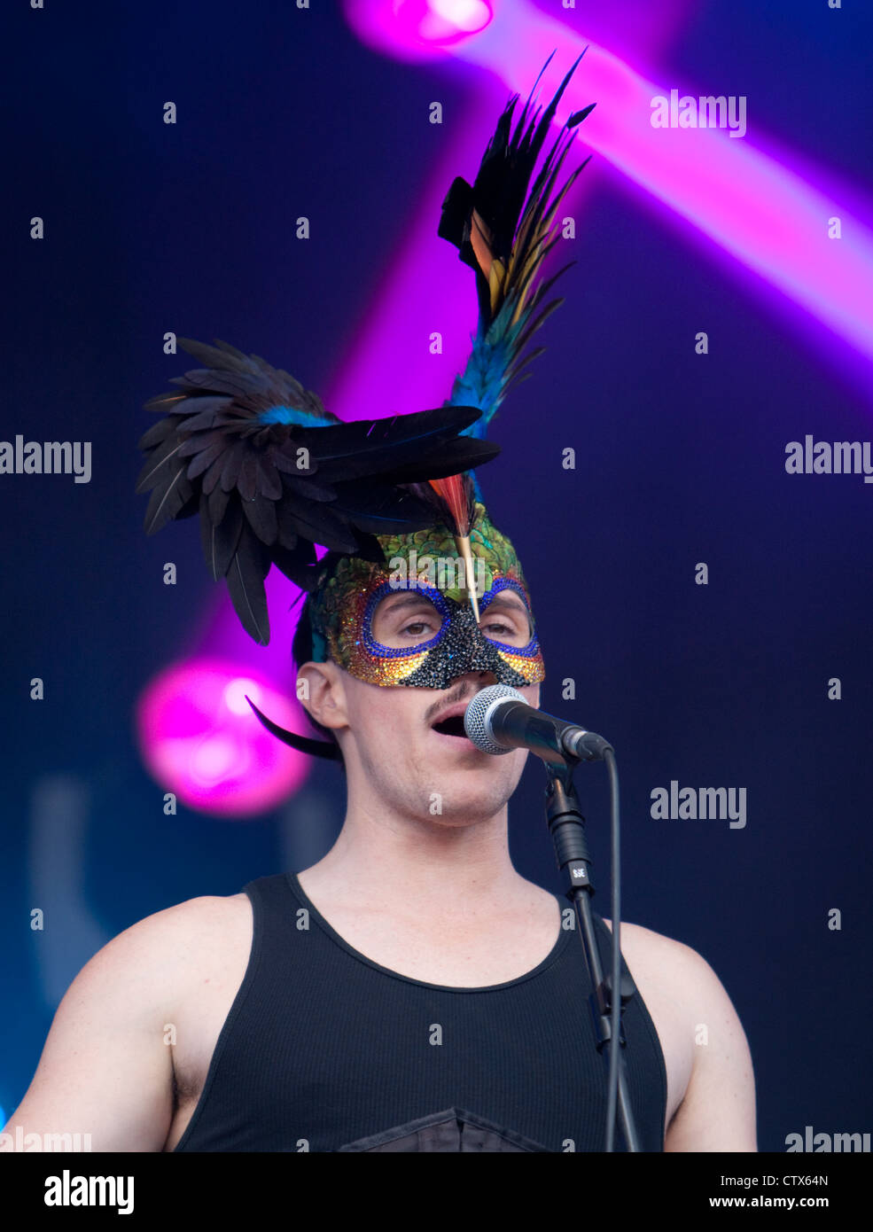 sam sparro on stage at Lovebox festival, Victoria Park, London June ...