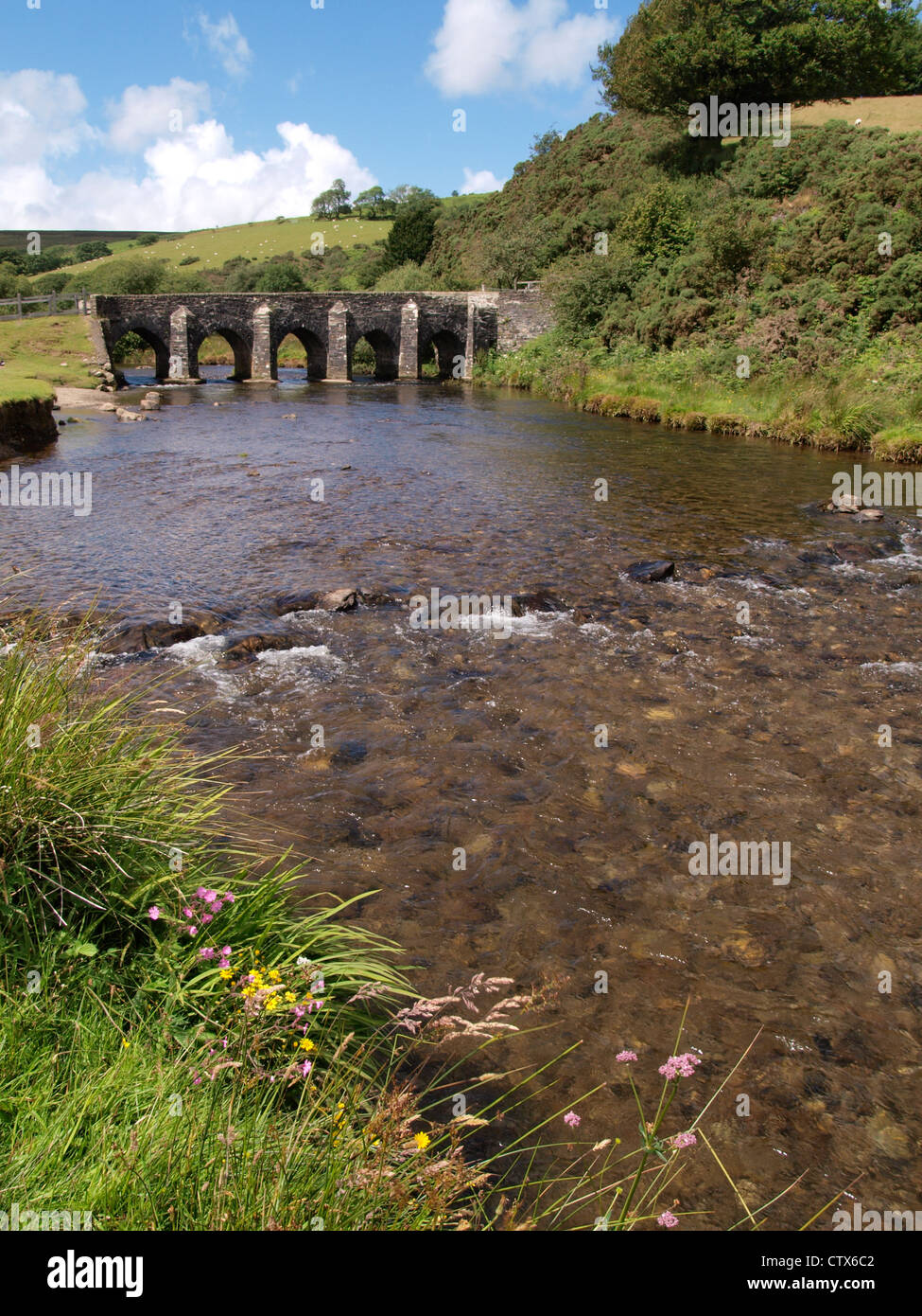 Landacre Bridge over the River Barle, Exmoor, Devon, UK Stock Photo - Alamy