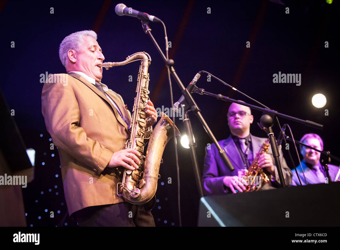Ray Gelato with Ollie Wilby and Danny Marsden at the Ealing Jazz ...